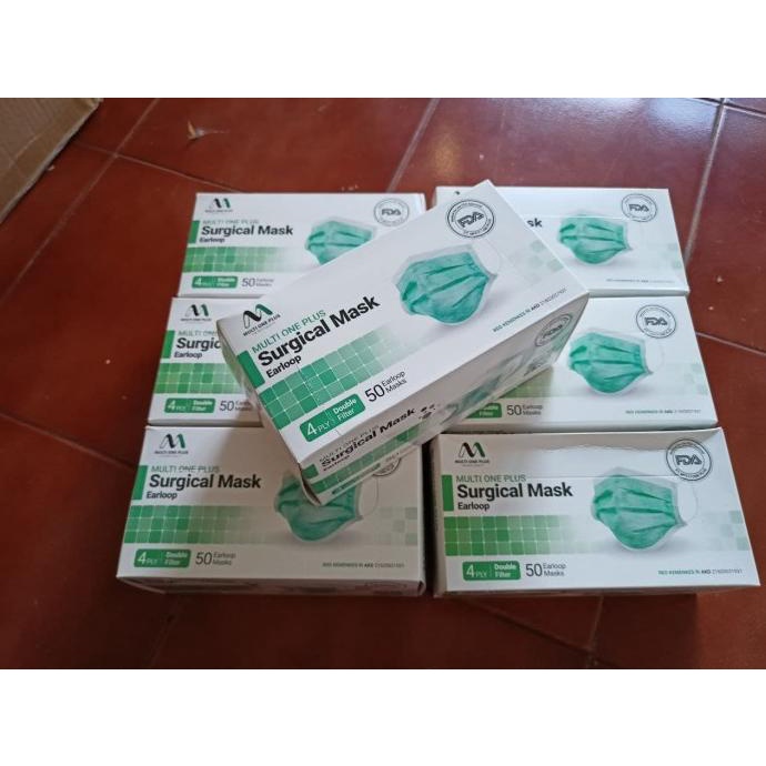 Jual Masker Medis MULTI ONE PLUS Premium Surgical Face Mask 3 Ply 4 Ply ...