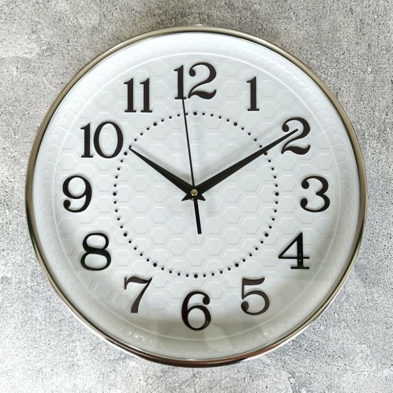 Jual Jam dinding 17,5 cm minimalis polos modern warna putih Quartz ...