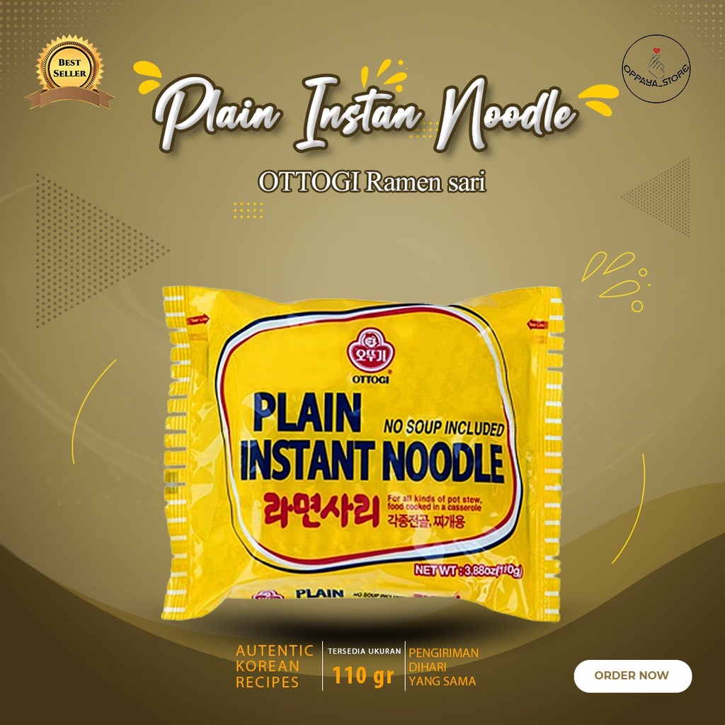 Jual Ottogi Ramen Sari Plain Instant Noodle 110 Gr Ramen Sari 라면사리 | Shopee Indonesia