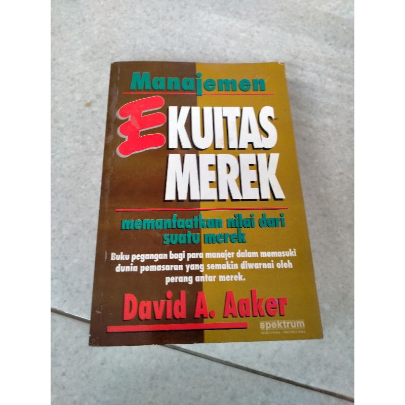 Jual Manajemen Ekuitas Merek - David A Aaker | Shopee Indonesia