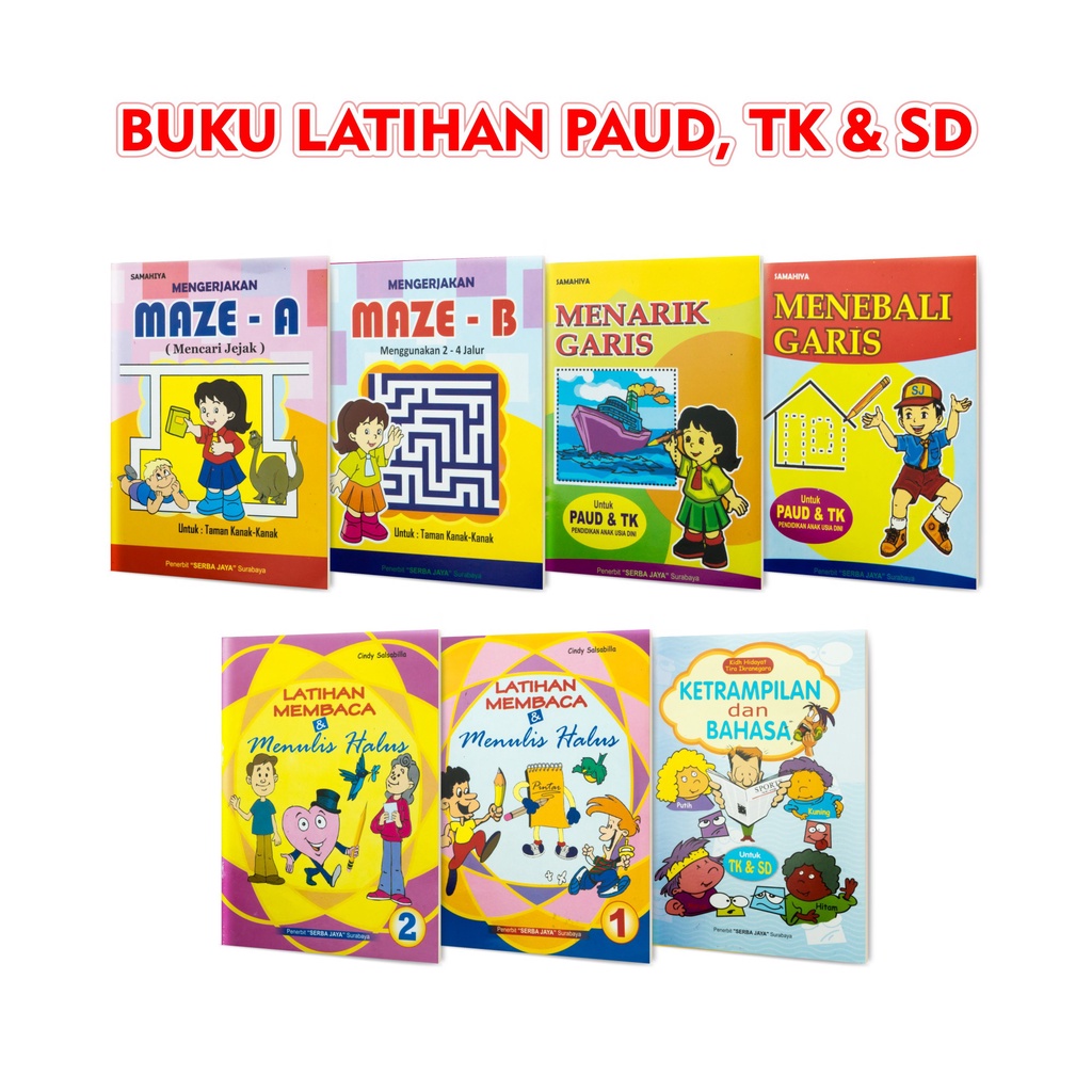 Jual Buku Anak Buku Belajar Menulis Huruf Dan Angka : Menarik Garis ...