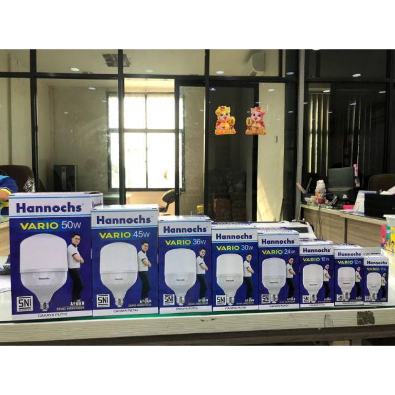 Jual lampu bohlam led tabung hannochs vario / bola lampu tabung hannochs vario 6w , 36w, 45w,50w ...
