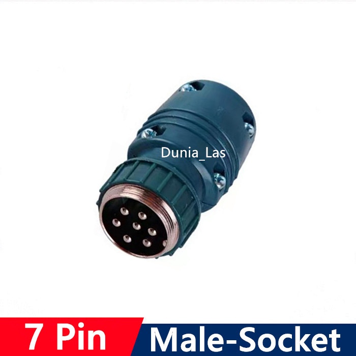Jual 6pin 7pin 9pin Male Socket Female Plug MIG Wire Feeder Mesin Las ...