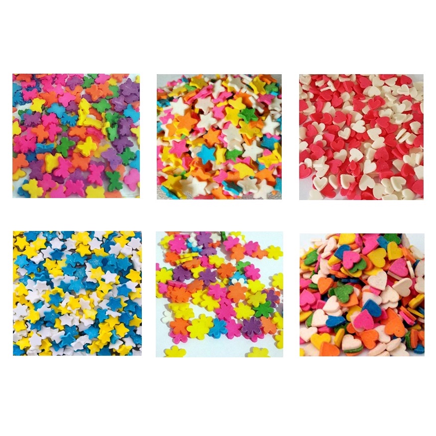 Jual Sprinkle Motif 50 gram / Spikel Motif / Topping Kue / Confetti ...