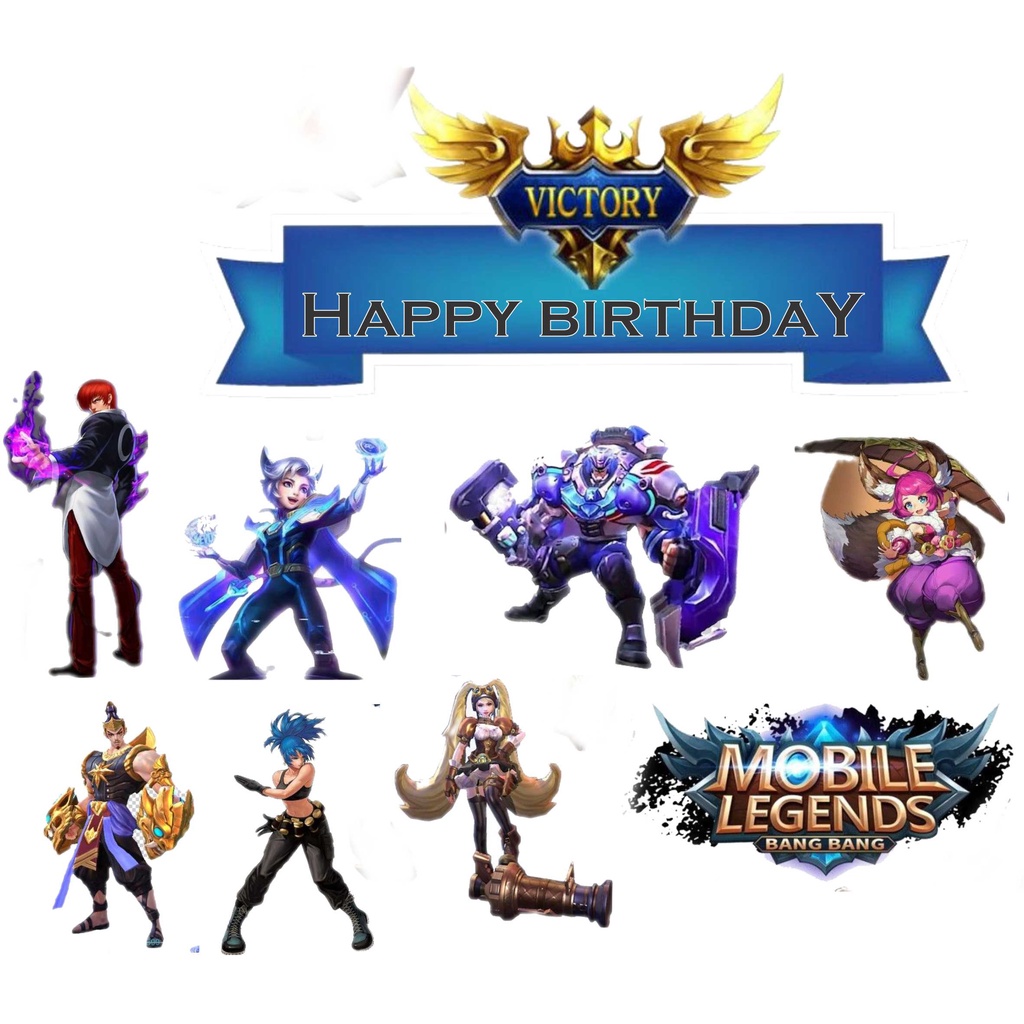 Jual TOPER CETAK TOPPER CAKE ULANG TAHUN / HIASAN KUE MOBILE LEGEND ...