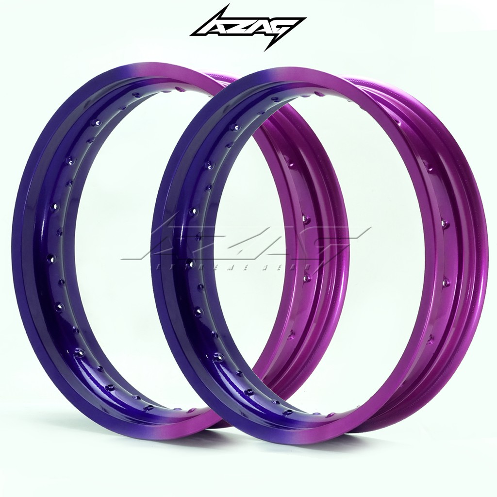 Jual VELG SUPERMOTO ROSSI CUSTOME 17-17 H36 2TONE PURPLE/VIOLET KLX150 ...