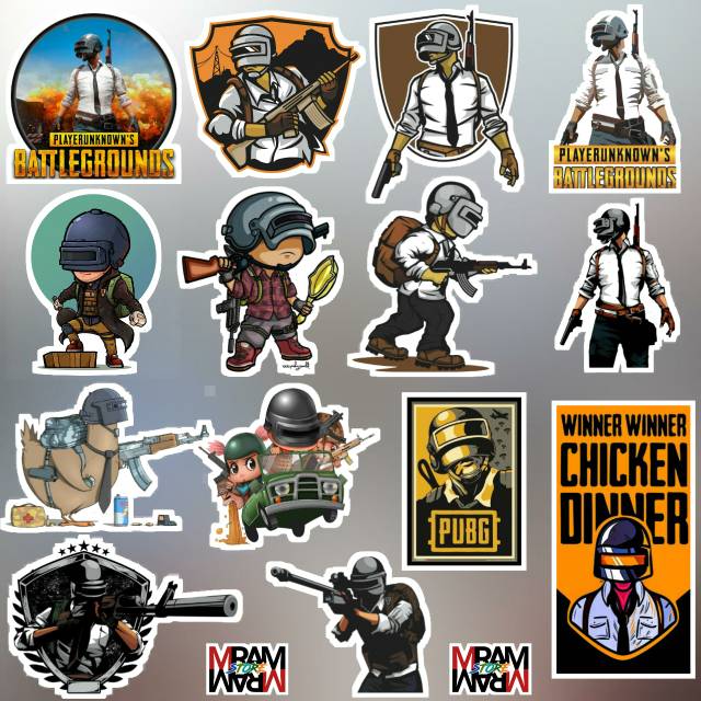Jual Sticker pack 50PCS - PUBG Mobile . Anti air,tidak mudah luntur,dan ...
