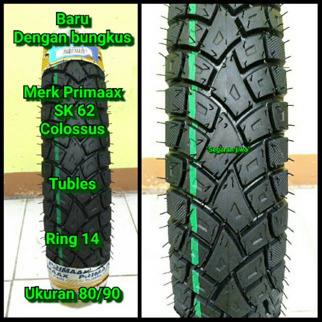 Jual Ban tubles motor matic ring 14 Ukuran 80/90 ban depan honda Beat Vario 110 125 Primaax SK ...