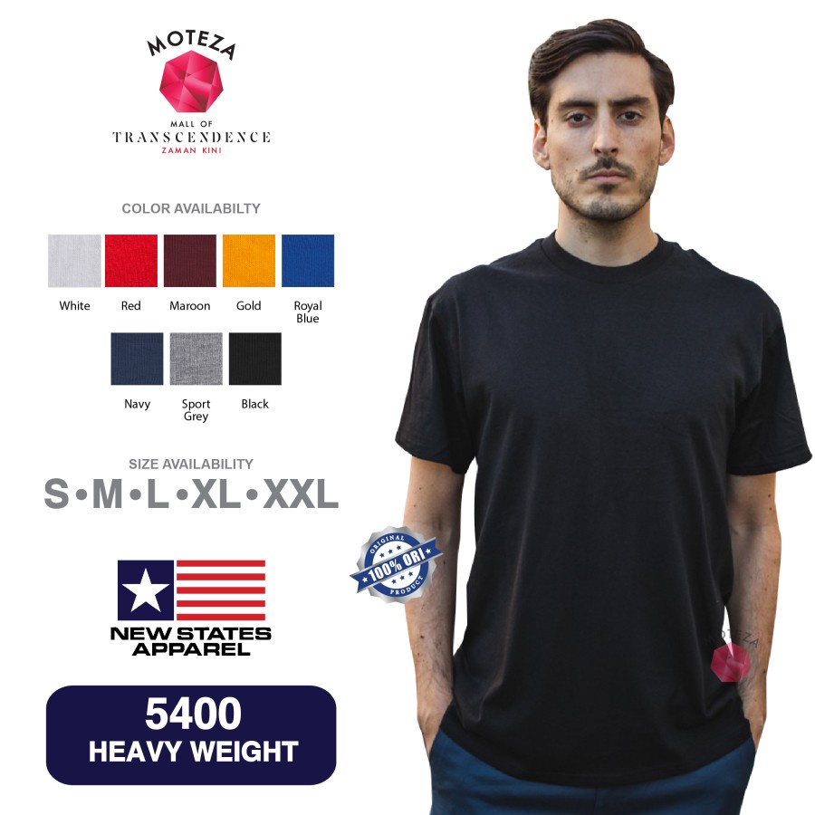 Jual Kaos NSA (New States Apparel) 5400 Heavy Weight 20s - S M L XL XXL ...