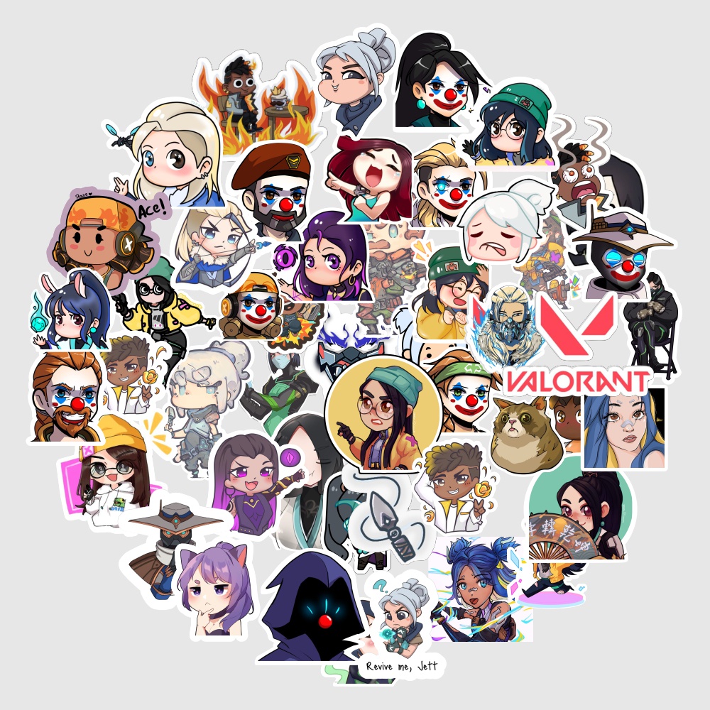 Jual Sticker Tempel "Sticker Pack Valorant 50Pcs" | Shopee Indonesia