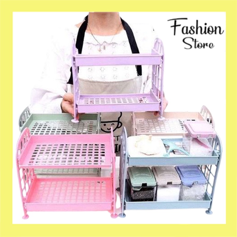 Jual FS Rak Kosmetik Tingkat / Rak Meja Serbaguna / Rak 2 Susun / rak 2 ...