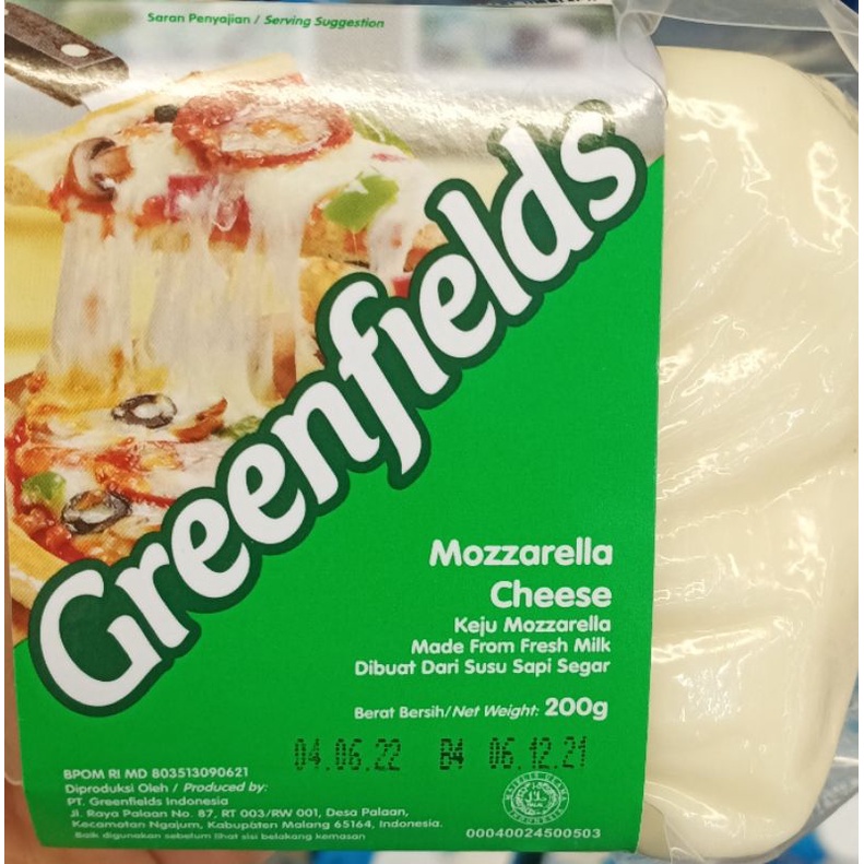 Jual Greenfields Mozzarella Cheese 200gr | Shopee Indonesia