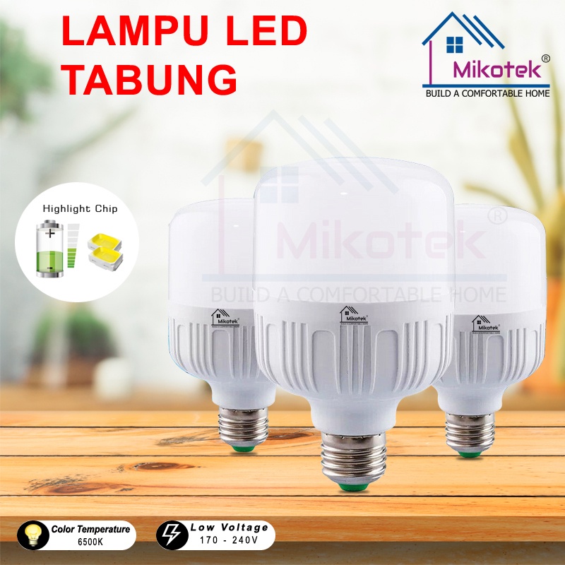 Jual MIKOTEK Bohlam LED Tabung / Lampu LED Tabung 5Watt 10Watt Cahaya ...