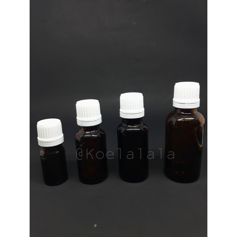 Jual Botol Kaca Amber Tutup Filler Putih 5ml 10ml 15ml 20ml 30ml | Shopee Indonesia