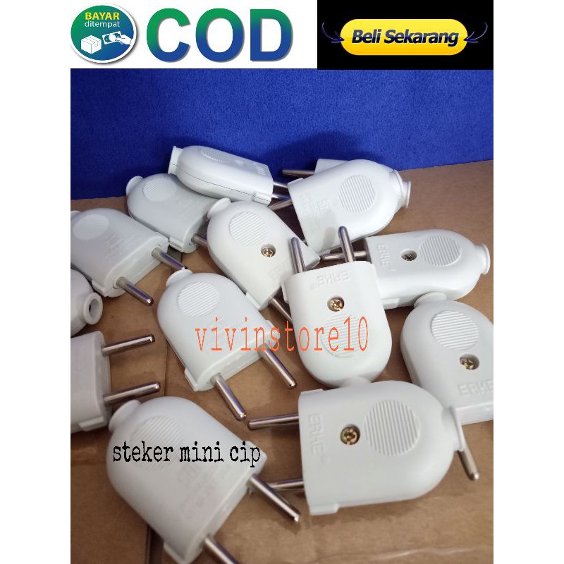 Jual Steker Mini Cip steker/colokan gepeng erke steker lampu | Shopee ...