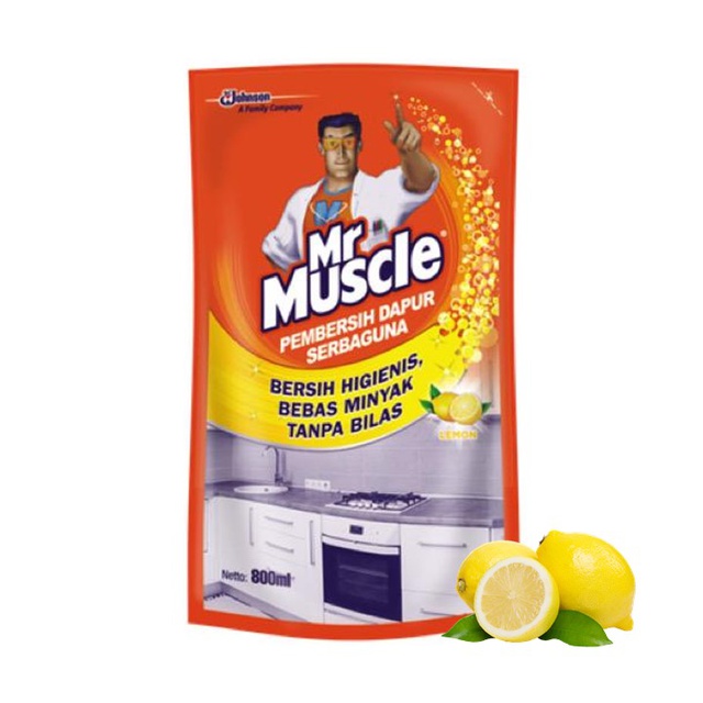 Jual Mr. Muscle Kitchen Lemon Pouch 720 ml x 2 Pcs | Shopee Indonesia