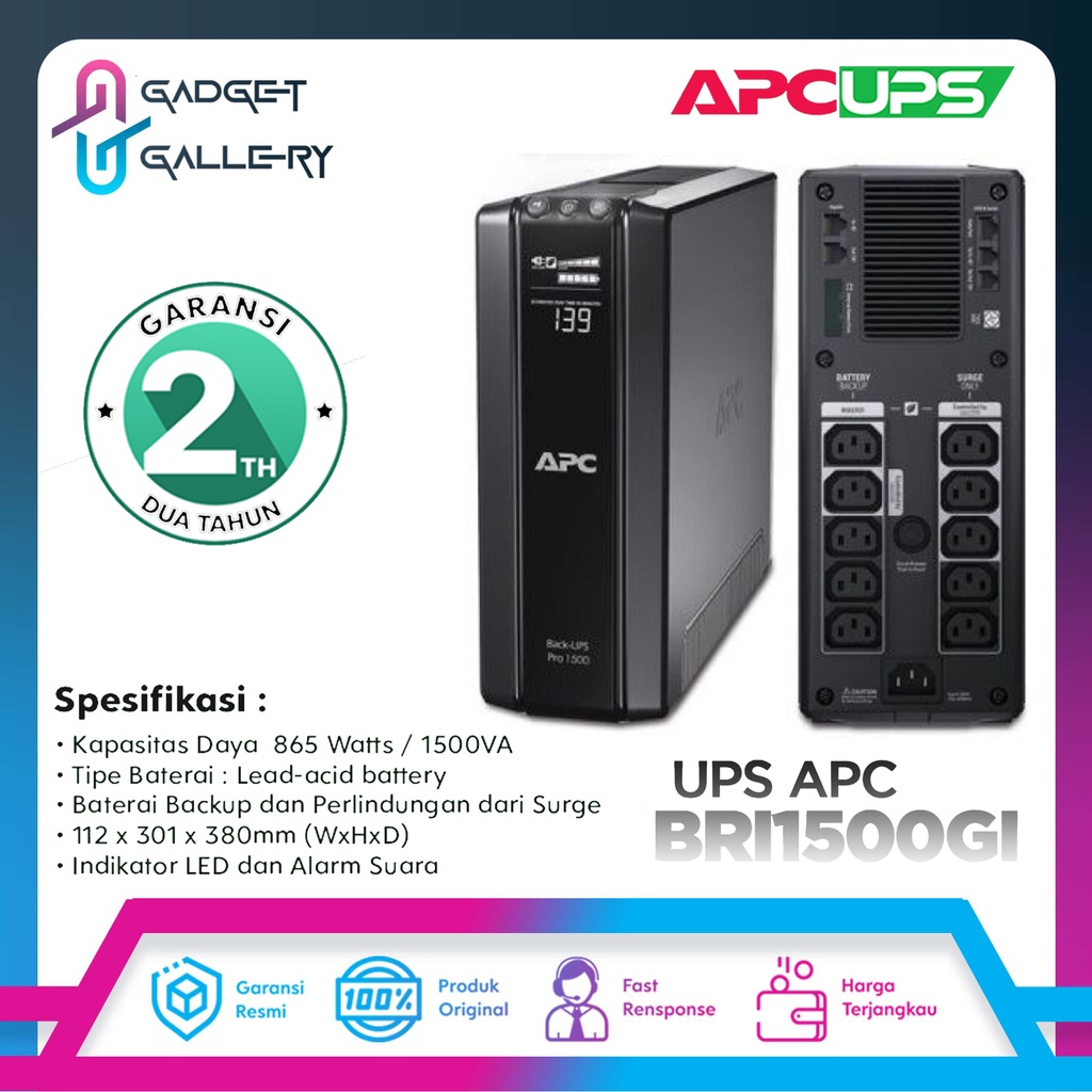 Jual UPS APC BR1500GI Power-Saving Back-UPS Pro 1500, 230V | Shopee ...