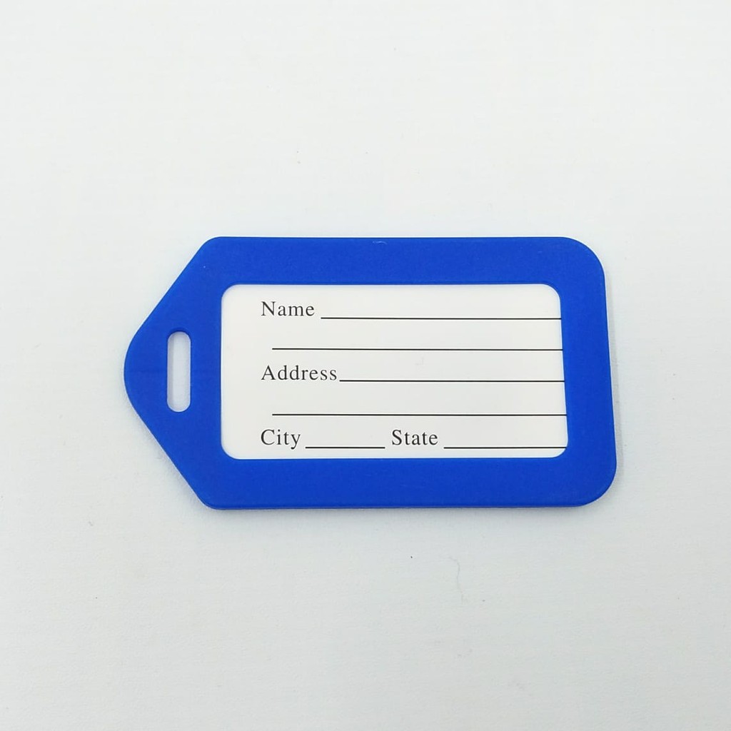 Jual Tag Gantungan Koper Nama ID Card Plastik NameTag Koper Penanda ...