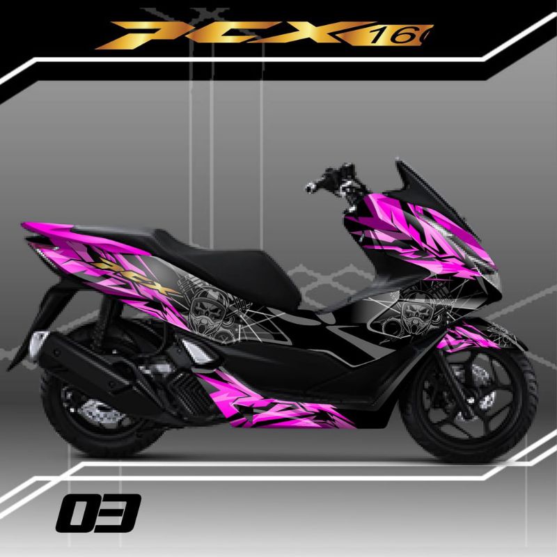 Jual Decal variasi stiker motor pcx 160/150 striping fullbody motif ...