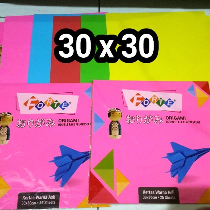 Jual Kertas Origami FORTE 30 X 30/Kertas Lipat Warna 2 Sisi | Shopee Indonesia