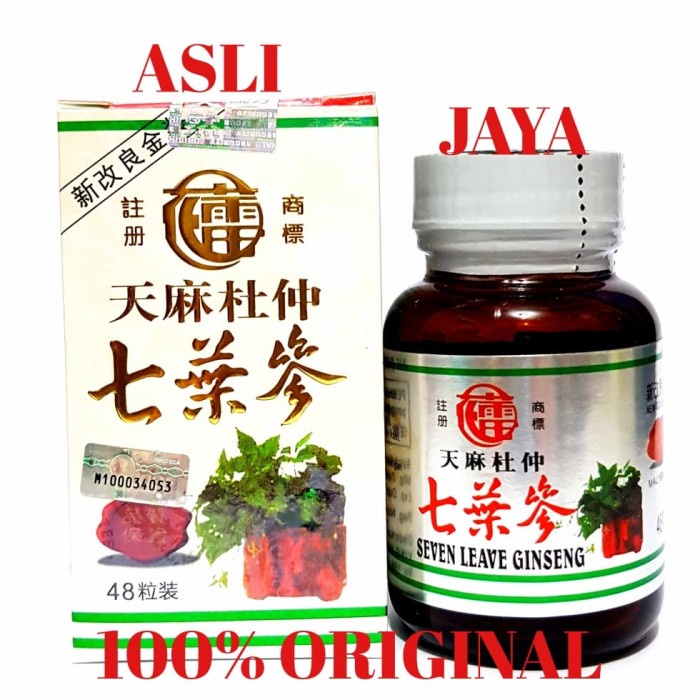 Jual SEVEN LEAVE GINSENG - OBAT REMATIK , NYERI SENDI , PEGAL LINU ...