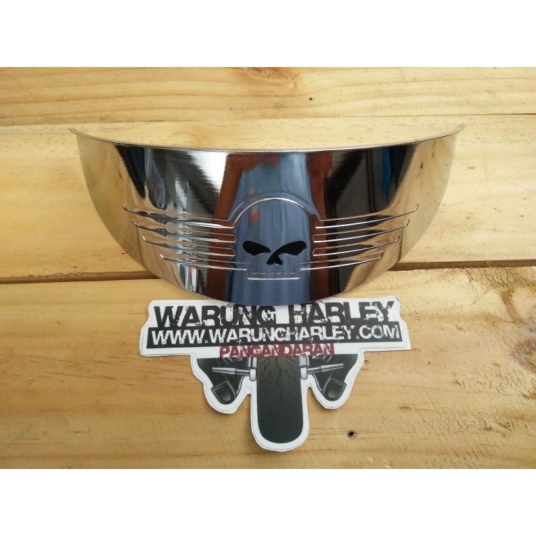 Jual Visor headlamp harley davidson skull 7" chrome | Shopee Indonesia