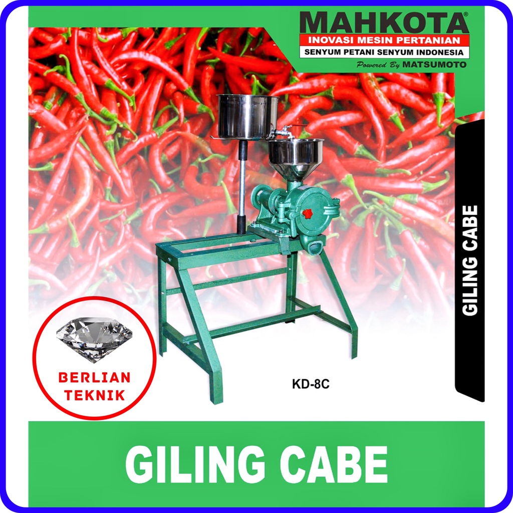 Jual Gilingan Cabe Bumbu 8 Inch PMJA model Ulir Mahkota KD 8 C | Shopee ...