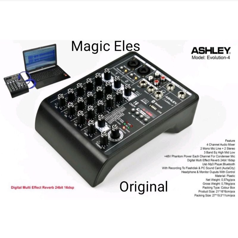 Jual mixer ashley evolution 4 original mixer 4 channel ashley effect 16dsp 24bit | Shopee Indonesia