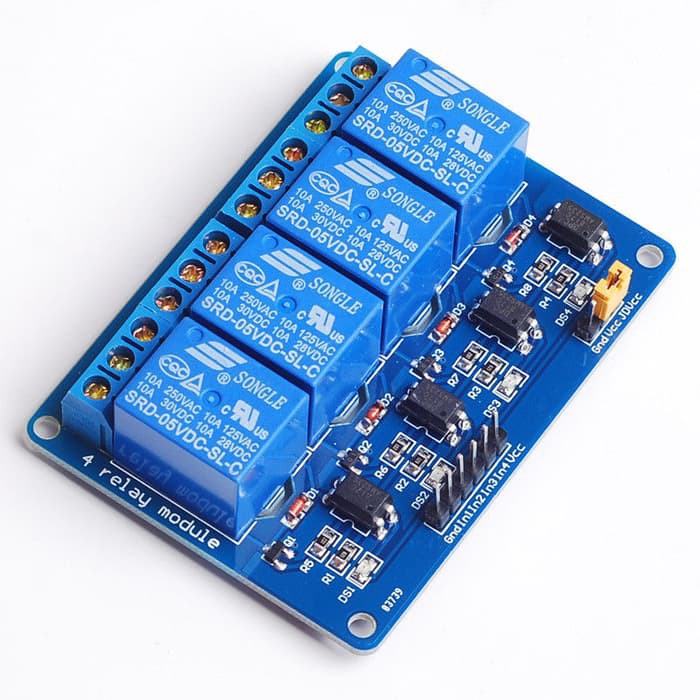 Jual Relay Module 5V 4Ch Relay 4 Chanel Cenel Modul Relay 4Ch Rile 4Ch ...