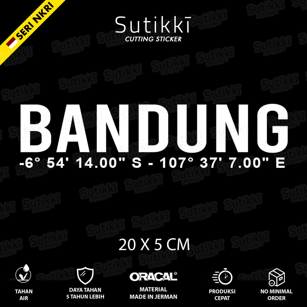 Jual Sutikki | Cutting Sticker Bandung Kordinat Cordinate Stiker Vinyl ...