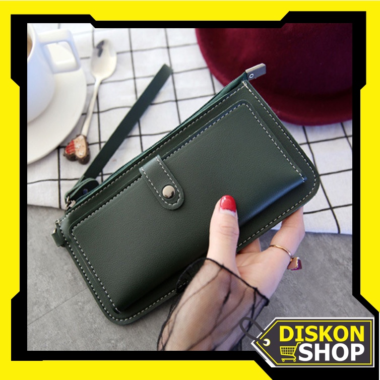 Jual Diskon Shop - D478 Dompet Fashion Wanita / Dompet Panjang 12 Slot Kartu / Dompet Import ...