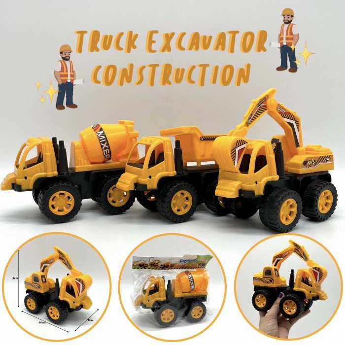 Jual Mainan anak Truck Excavator Construction / Mobil Konstruksi Teknik ...