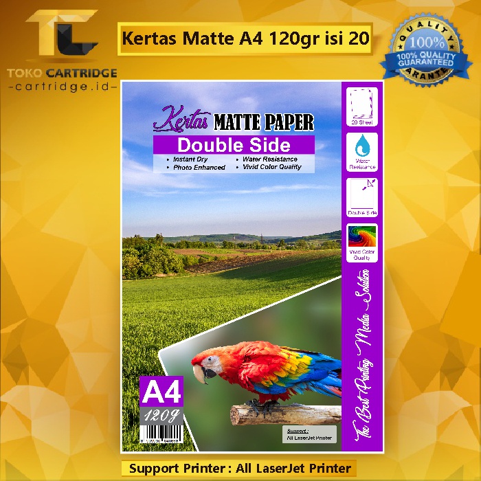 Jual Kertas Matte Paper Double Side A4 120gsm, Kertas Matte Printer A4 ...