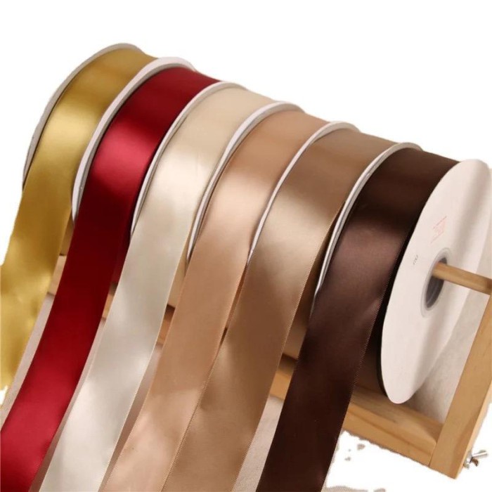 Jual ANEKA WARNA PITA SATIN IMPORT 2CM 100Y/ 91M BOUQUET RIBBON HAMPERS ...