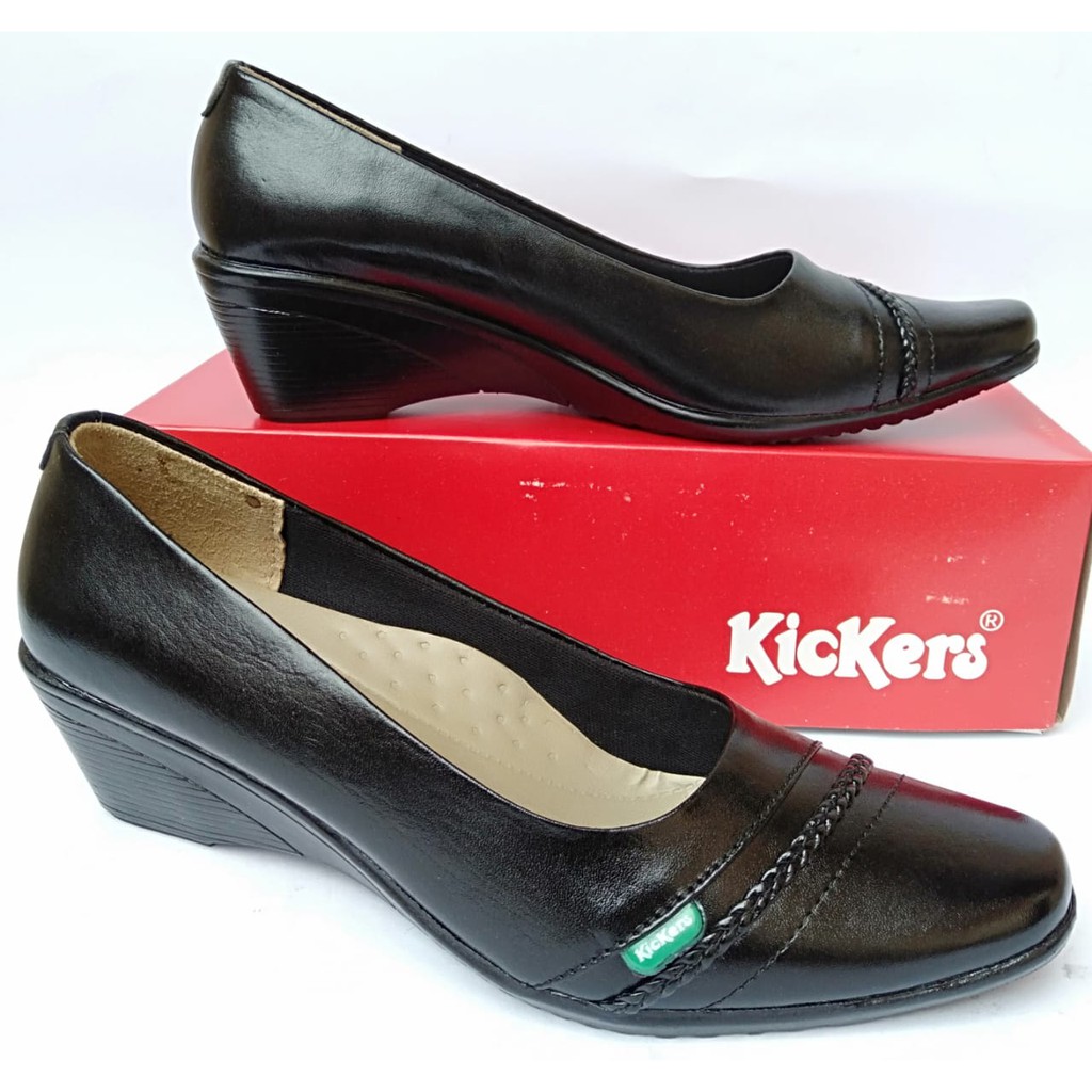 Jual Sepatu wanita pantofel kickers kerja hitam kantor guru formal ...