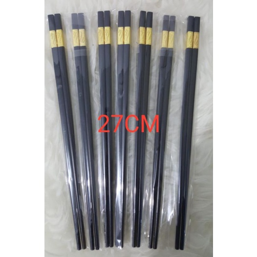 Jual BPT - SM2005 Sumpit Alloy Warna Hitam Hiasan Ukiran Emas 27cm (1 ...