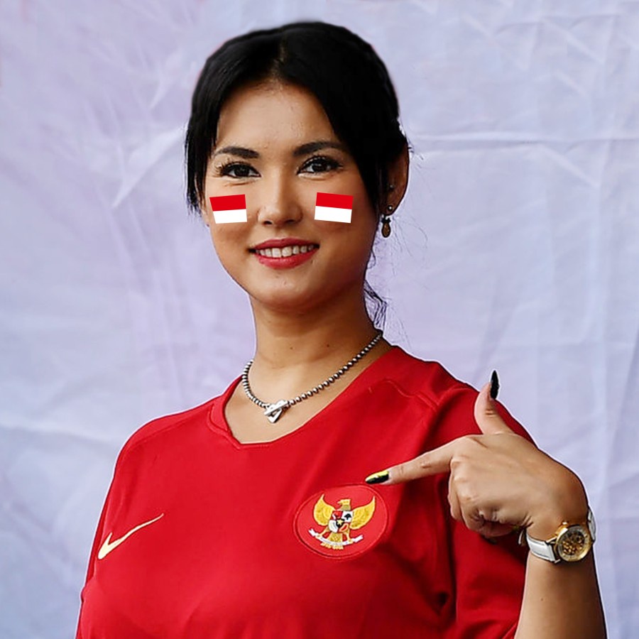 Jual red and white cheek stickers - stiker pipi merah putih isi 5pcs ...