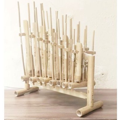 Jual Angklung Bambu Putih Untuk Tk Ukuran 1 Oktaf 8 Nada | Shopee Indonesia