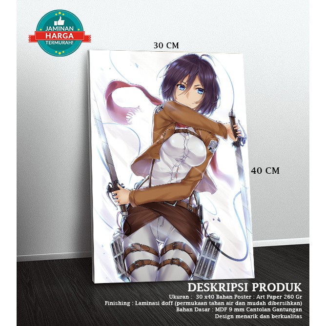 Jual Poster Dinding Anime AOT/Hiasan Dinding Rumah Anime Attack on ...