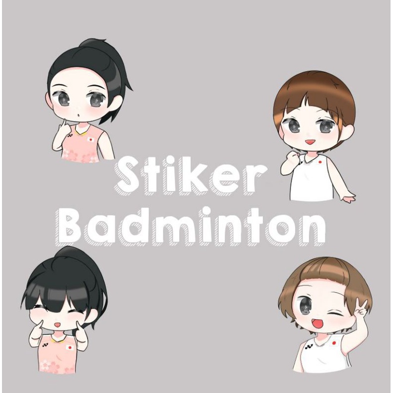 Jual stiker badminton stiker bulu tangkis chibi murah | Shopee Indonesia