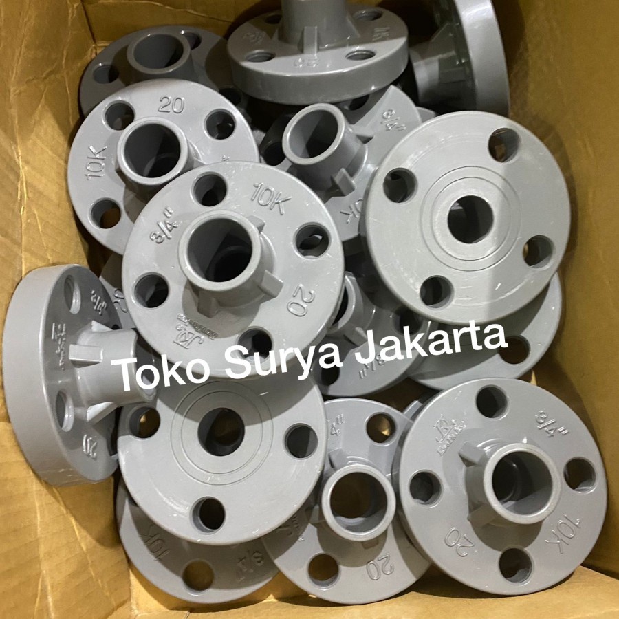 Jual Flange pvc jis 10k 3/4" inch flange 3/4" taiwan aw KDJ pvc ...