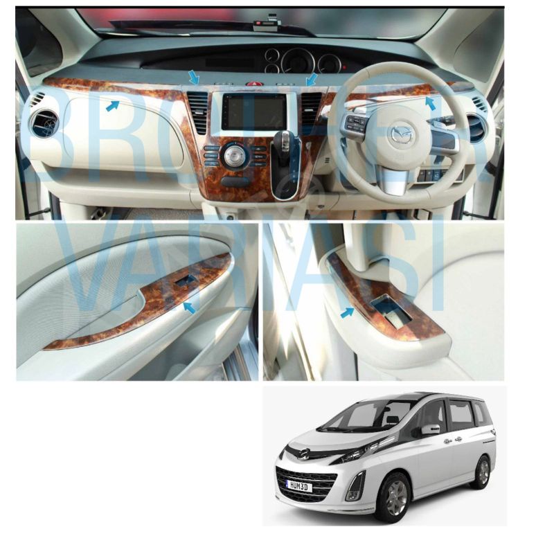 Jual Panel Kayu Interior Mazda Biante Wood 7 Pcs | Shopee Indonesia