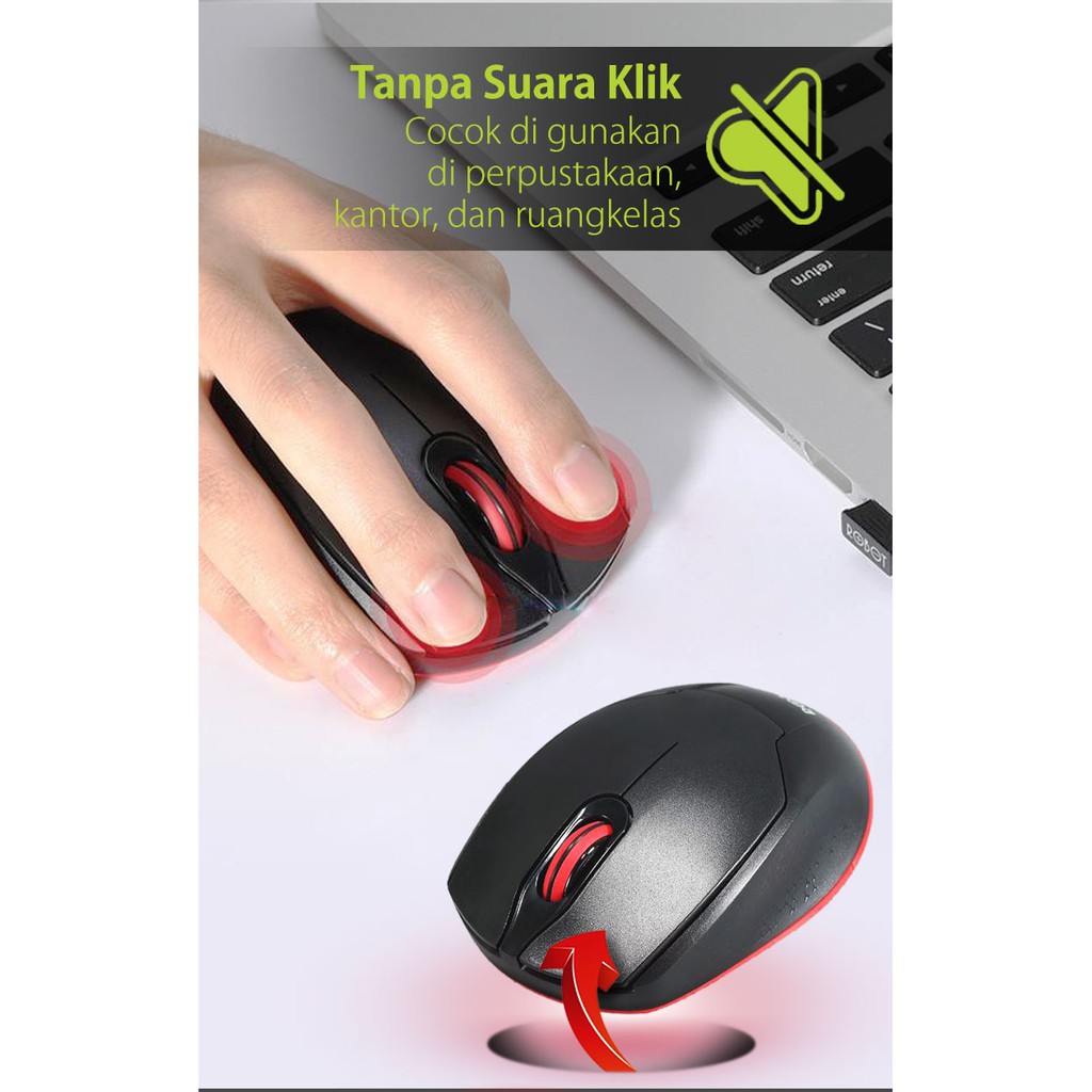 Jual Robot M310 Mouse Wireless 2.4G MUTE | Shopee Indonesia