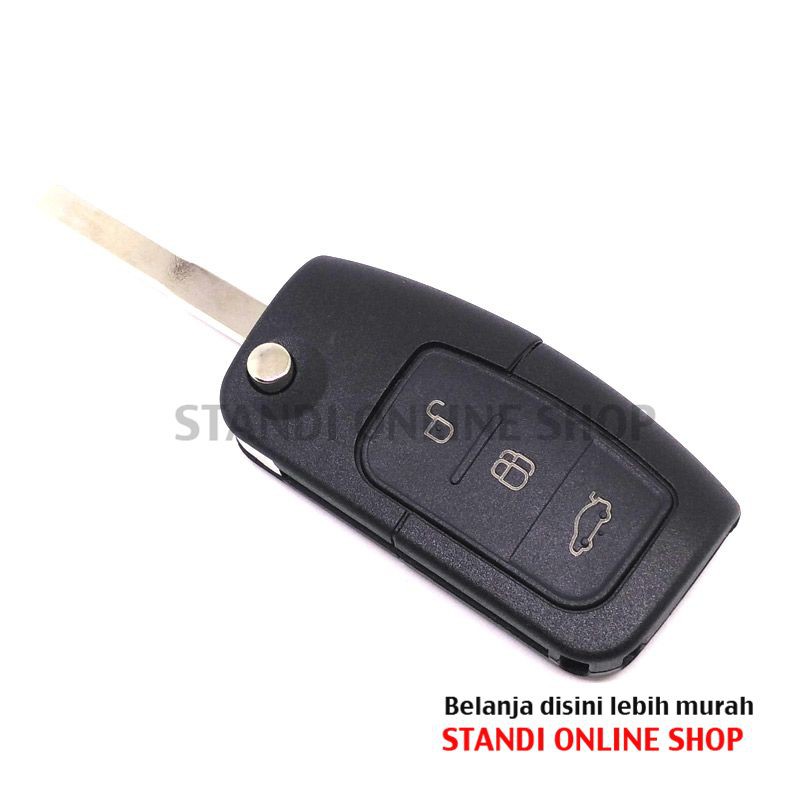 Jual Casing Kunci Lipat Flip Key Rumah Kunci Ford Fiesta Focus 3 Tombol ...