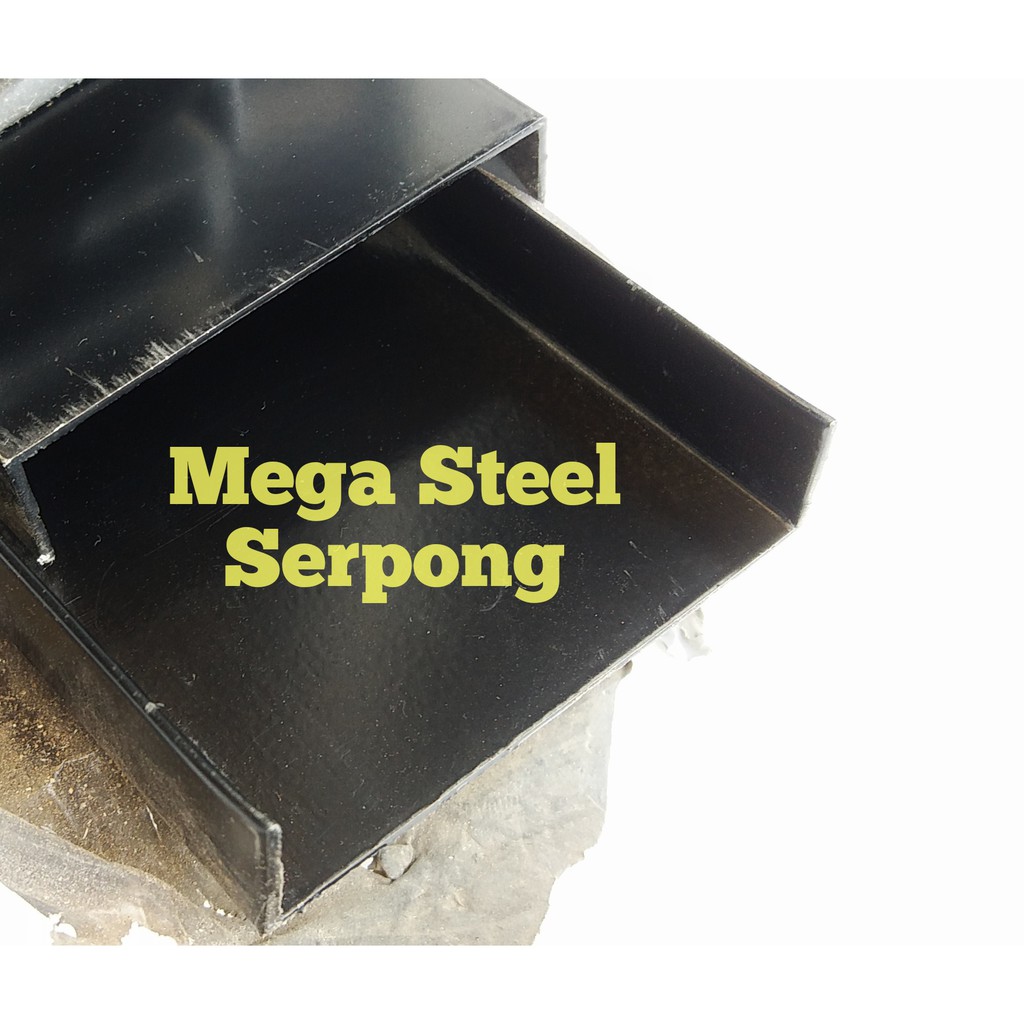 Jual List U Alumunium Black uk 1.2 cm x 5 cm x 1.2 cm, Panjang 119.5 cm ...