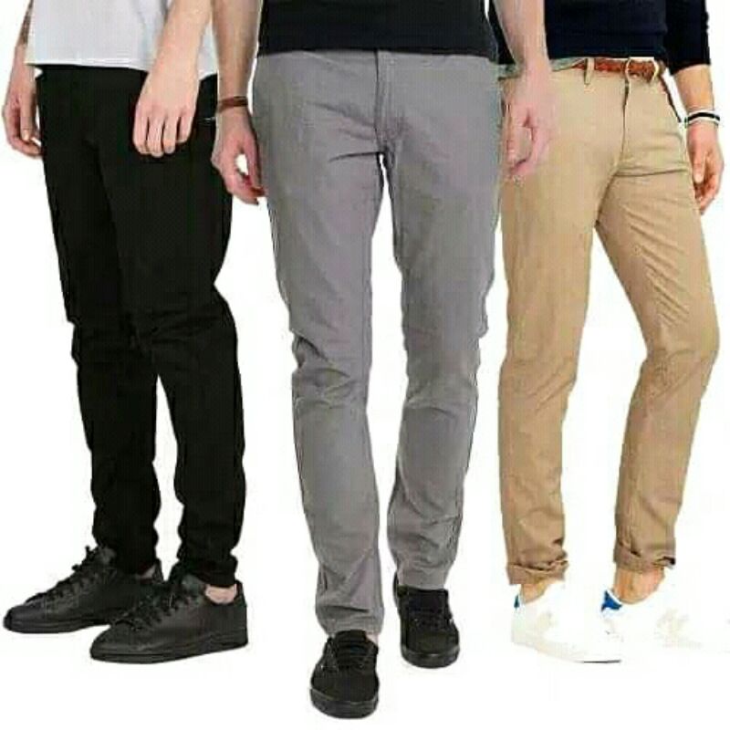 Jual CELANA CHINO PRIA SLIM FIT STREATH (ORIGINAL) | Shopee Indonesia