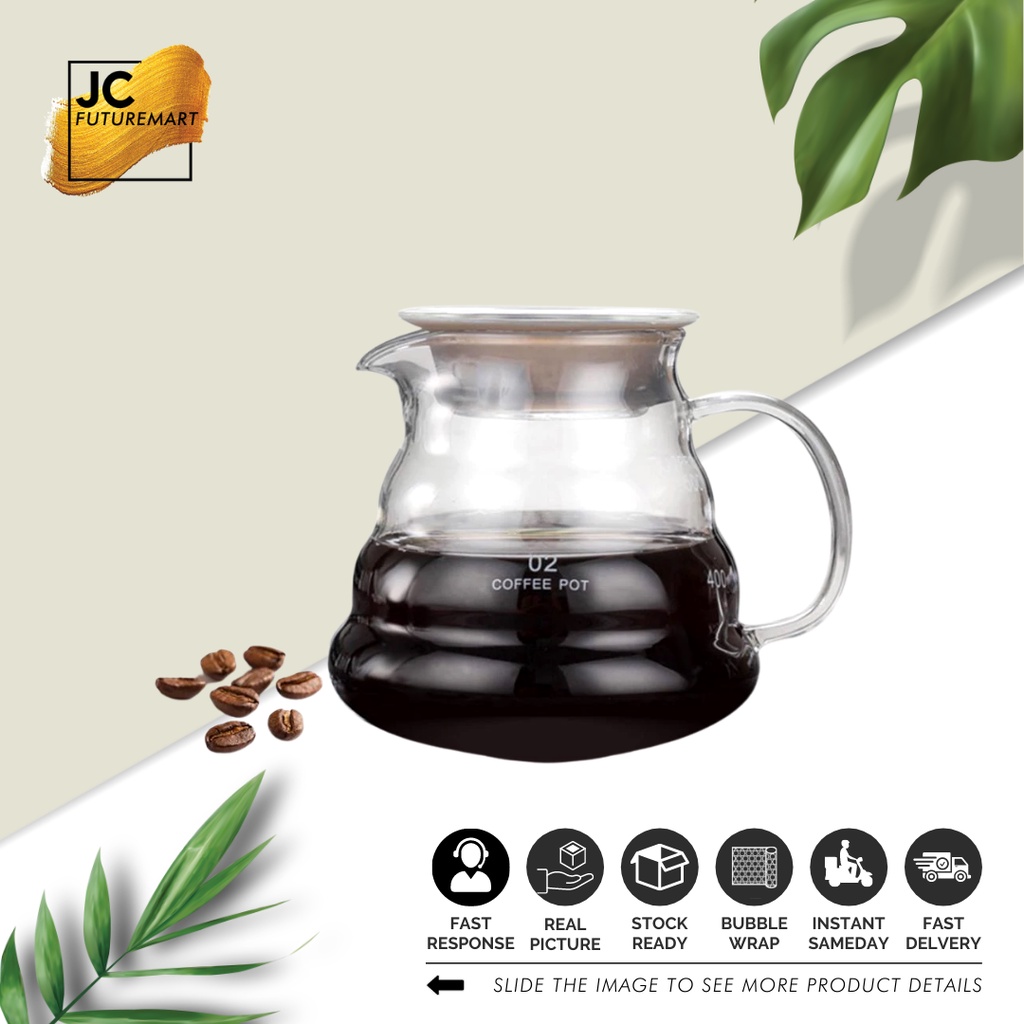 Jual V60 Coffee Server 02 600Ml | Glass Server Kopi Pour Over | Shopee ...