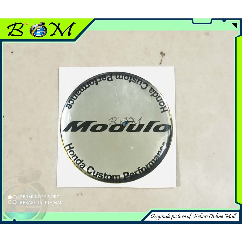 Jual stiker emblem timbul dop velg tutup roda mobil honda modulo silver ...