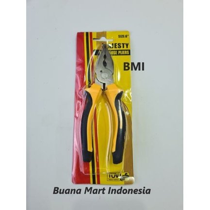 Jual Tang Kombinasi Majesty 6 Inch | Tang Combination 6" Gagang Karet ...