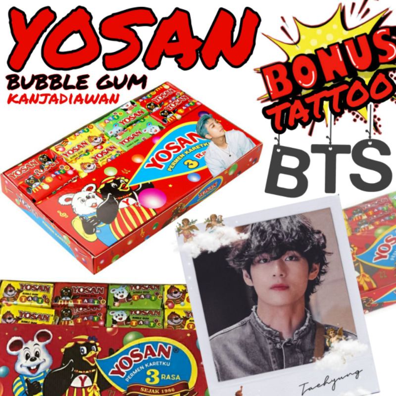 Jual Permen Karet YOSAN TATTOO Bubble Gum | Shopee Indonesia
